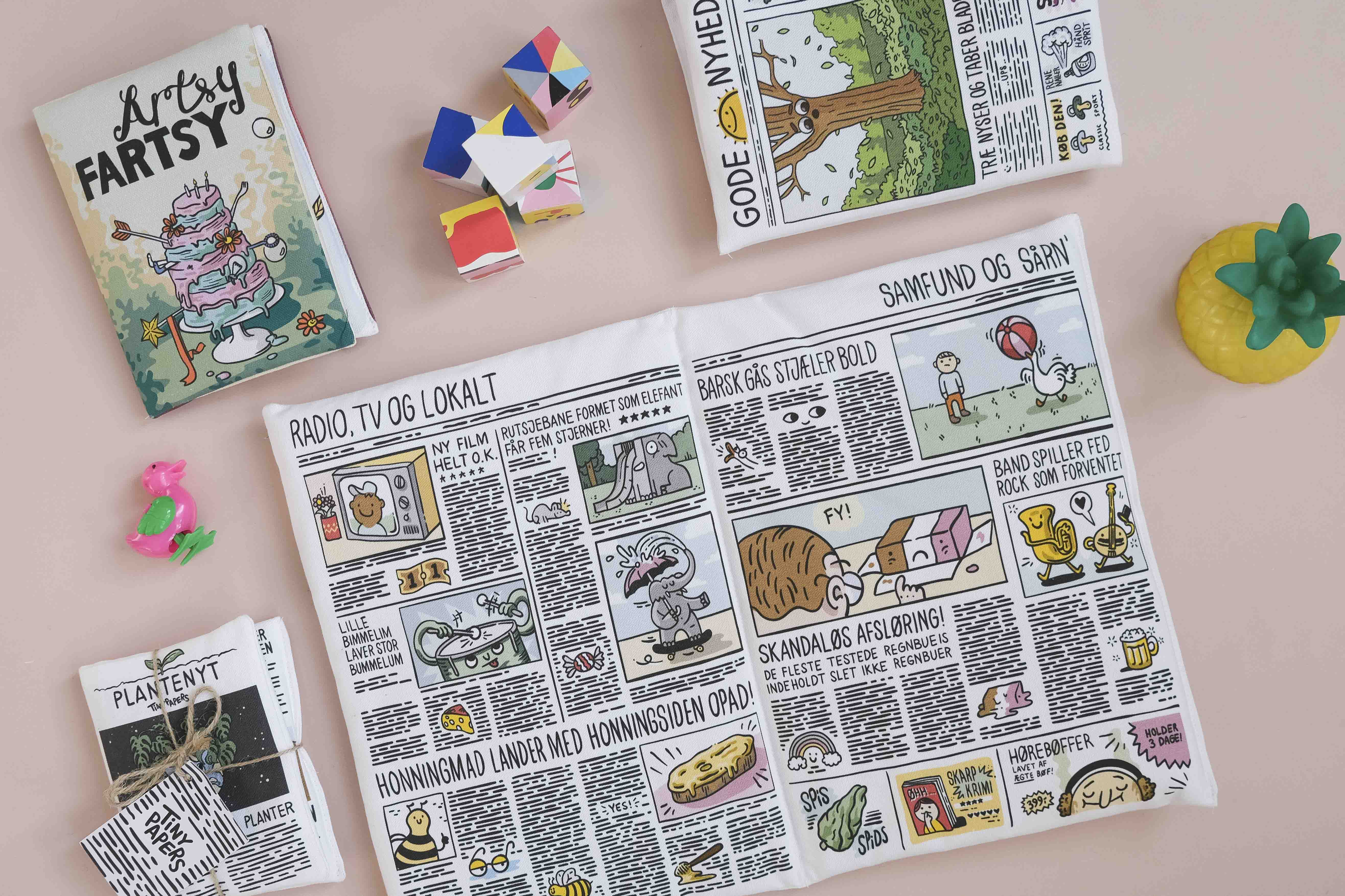 Tiny Papers - bløde stofbøger til baby og børn